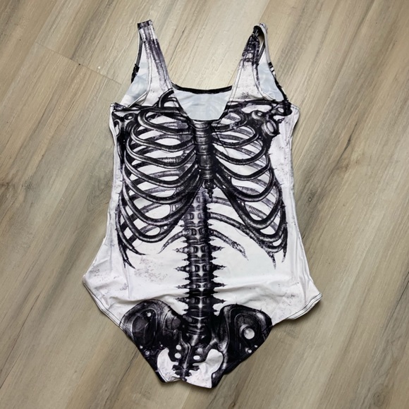 Swim | Skeleton Halloween Horror Cut Swimsuit Bodysuit | Poshmark
